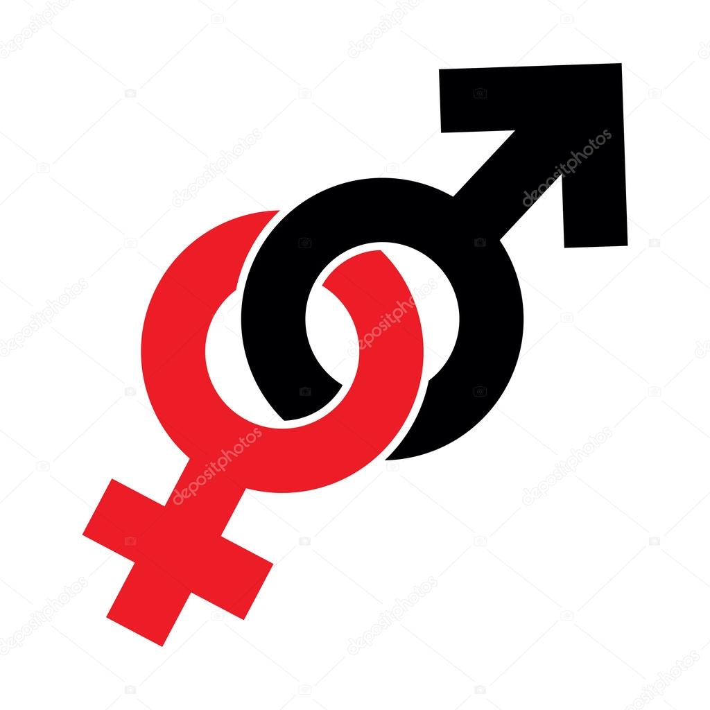 Símbolo De Sexo Masculino E Feminino Isolado No Fundo Branco Vetor