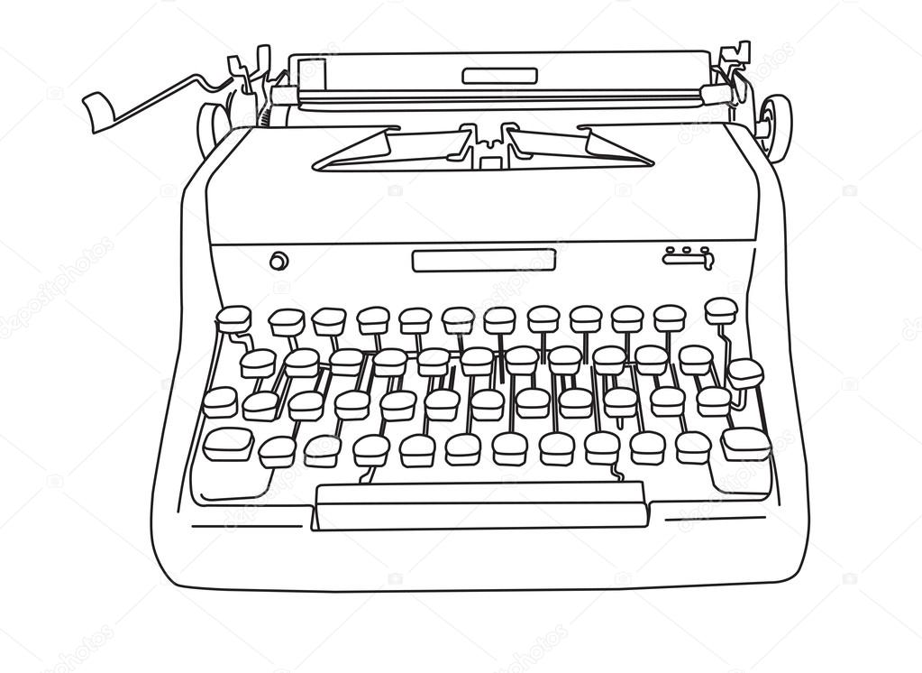 Hand Drawn Retro Typewriter — Stock Vector © suwanneeredhead #73396325 Hand Drawn Retro Typewriter — Stock Vector © suwanneeredhead #73396325