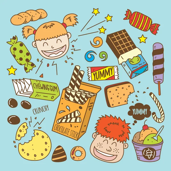 Various snack cartoon icons — Stock Vector © mhatzapa #89580118 Various snack cartoon icons — Stock Vector © mhatzapa #89580118