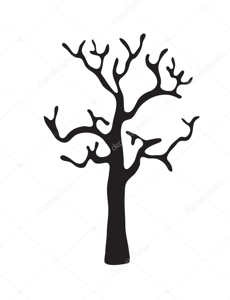 Negro árbol sin hojas, vector — Vector de stock © wasja #64682209 Negro árbol sin hojas, vector — Vector de stock © wasja #64682209