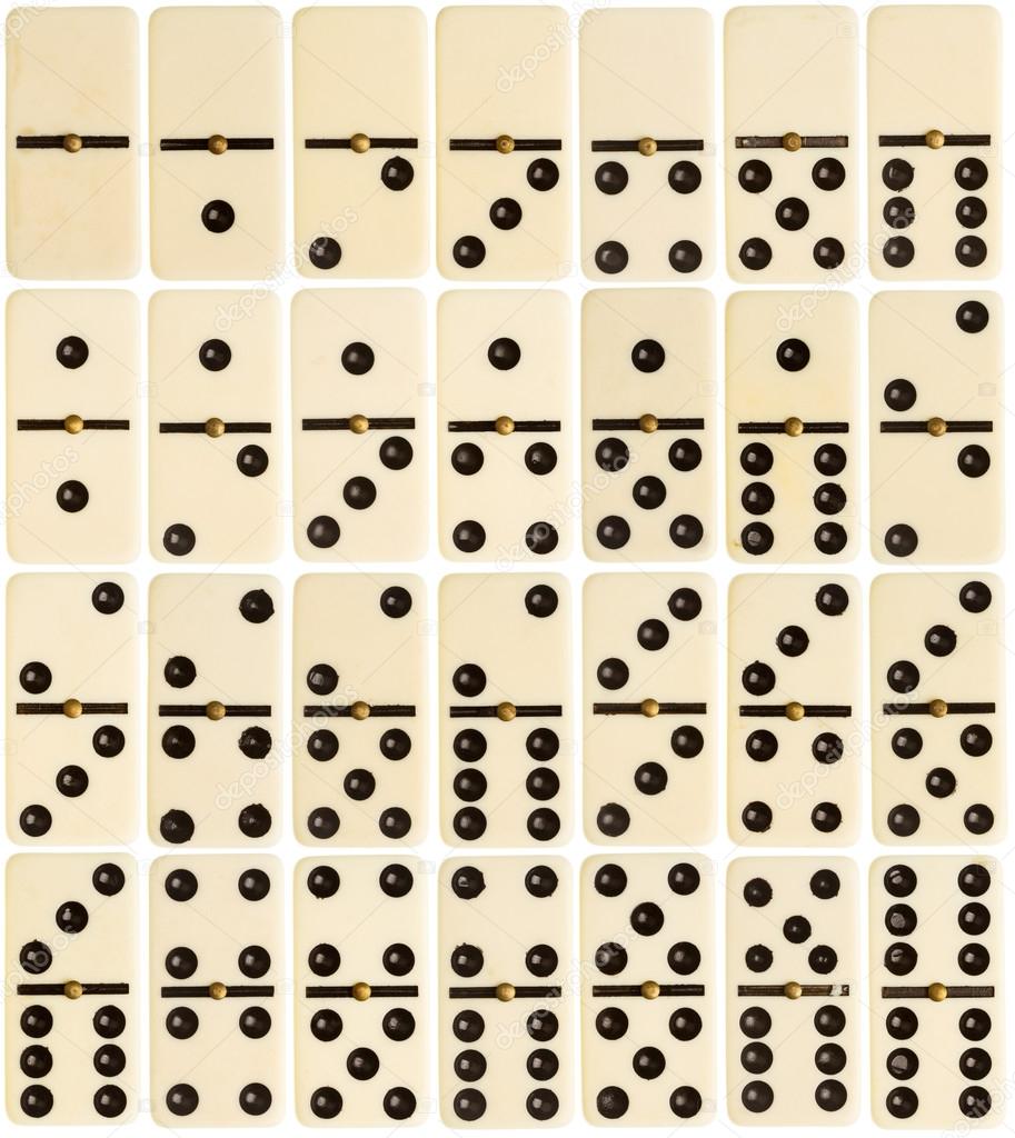 Juego completo de fichas de dominó — Foto de Stock #70573567 ...