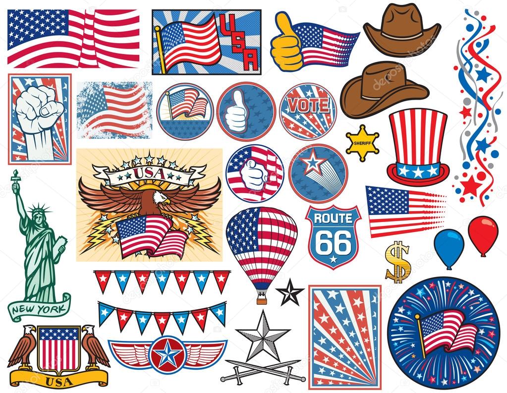 United States of America symbols — Stock Vector © Tribaliumivanka #85191306