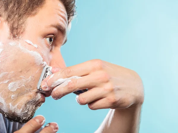 Man shaving - Stock Image - Everypixel