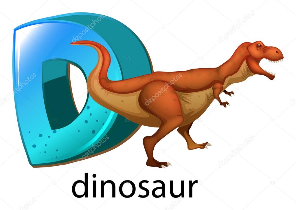 Una letra d de dinosaurio — Vector de stock © blueringmedia #54217709