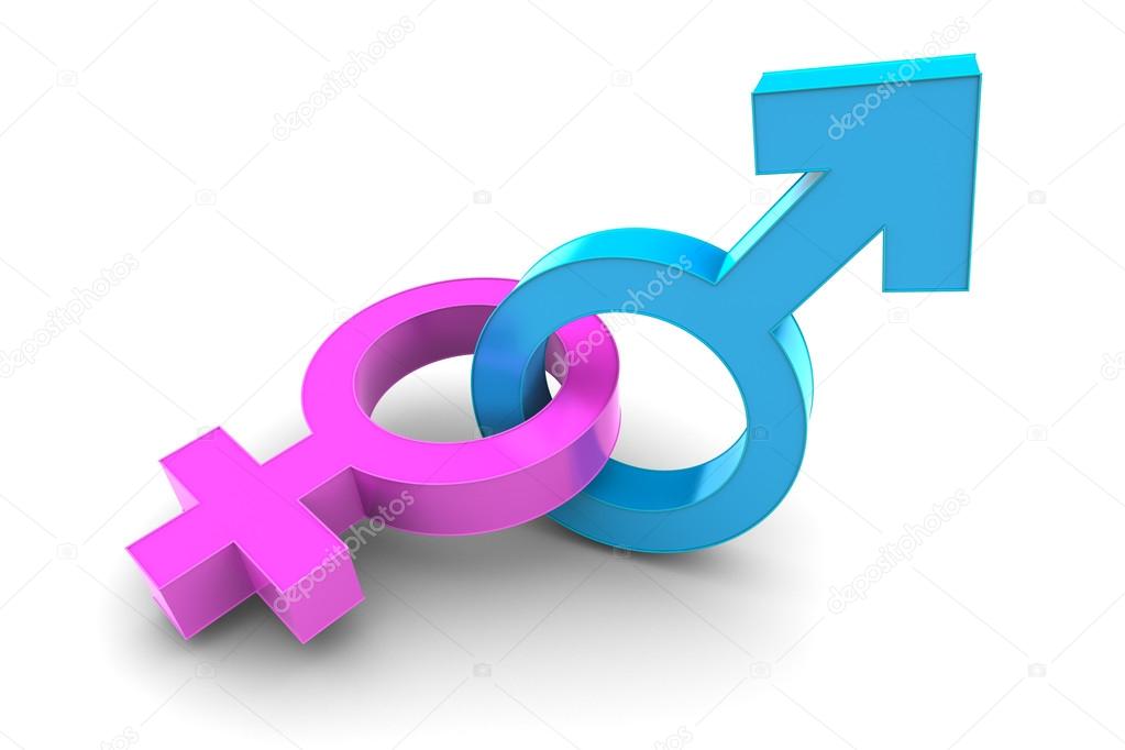 Símbolo Do Sexo Masculino E Feminino — Fotografias De Stock
