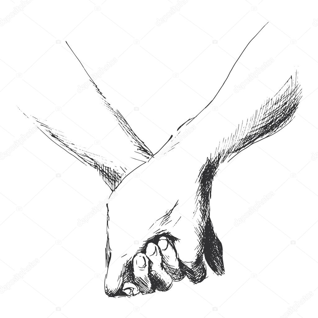 Hand sketch holding hands — Stock Vector © onot #63429223 Hand sketch holding hands — Stock Vector © onot #63429223