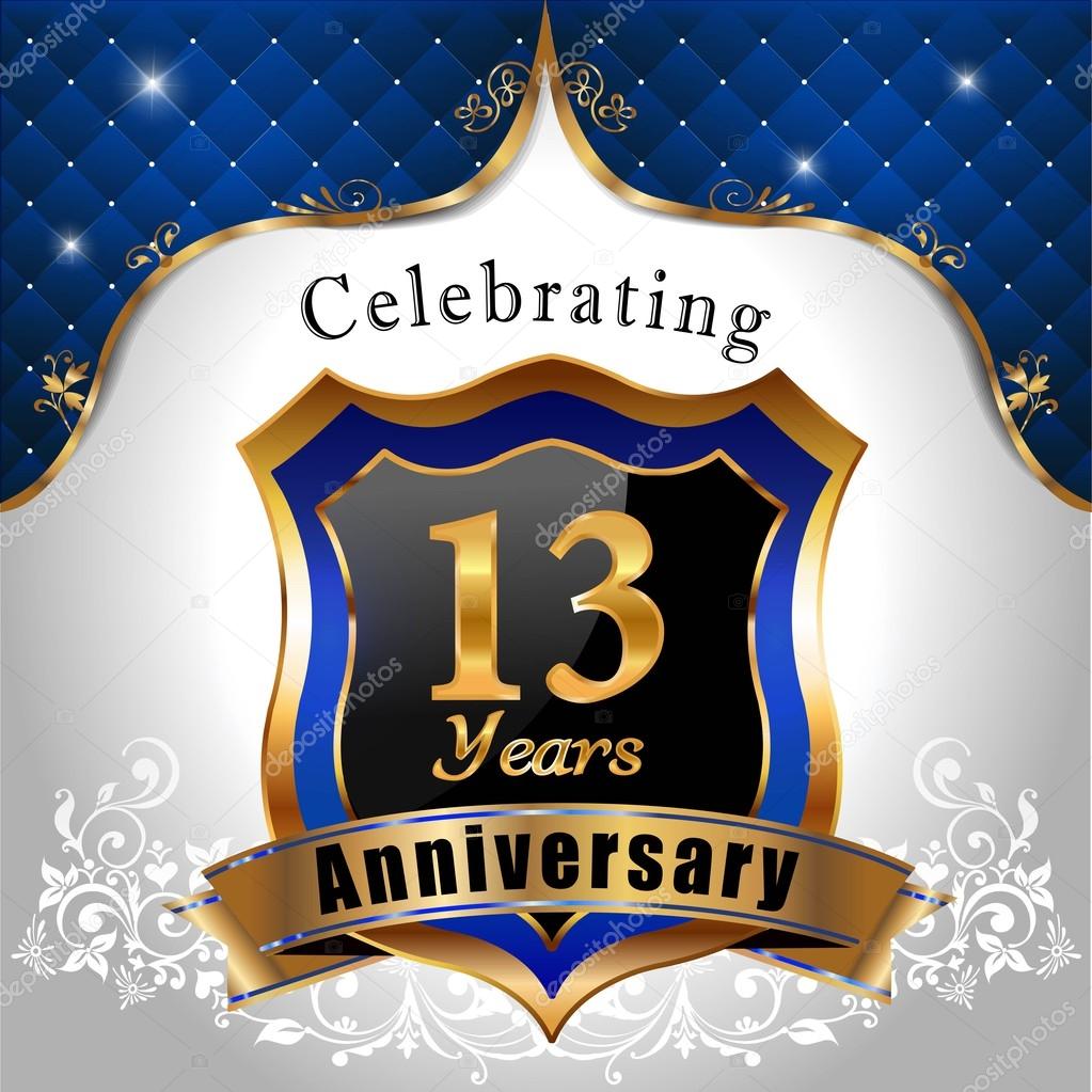 Celebrating 13 years anniversary — Stock Vector © atulvermabhai #60835379 Celebrating 13 years anniversary — Stock Vector © atulvermabhai #60835379