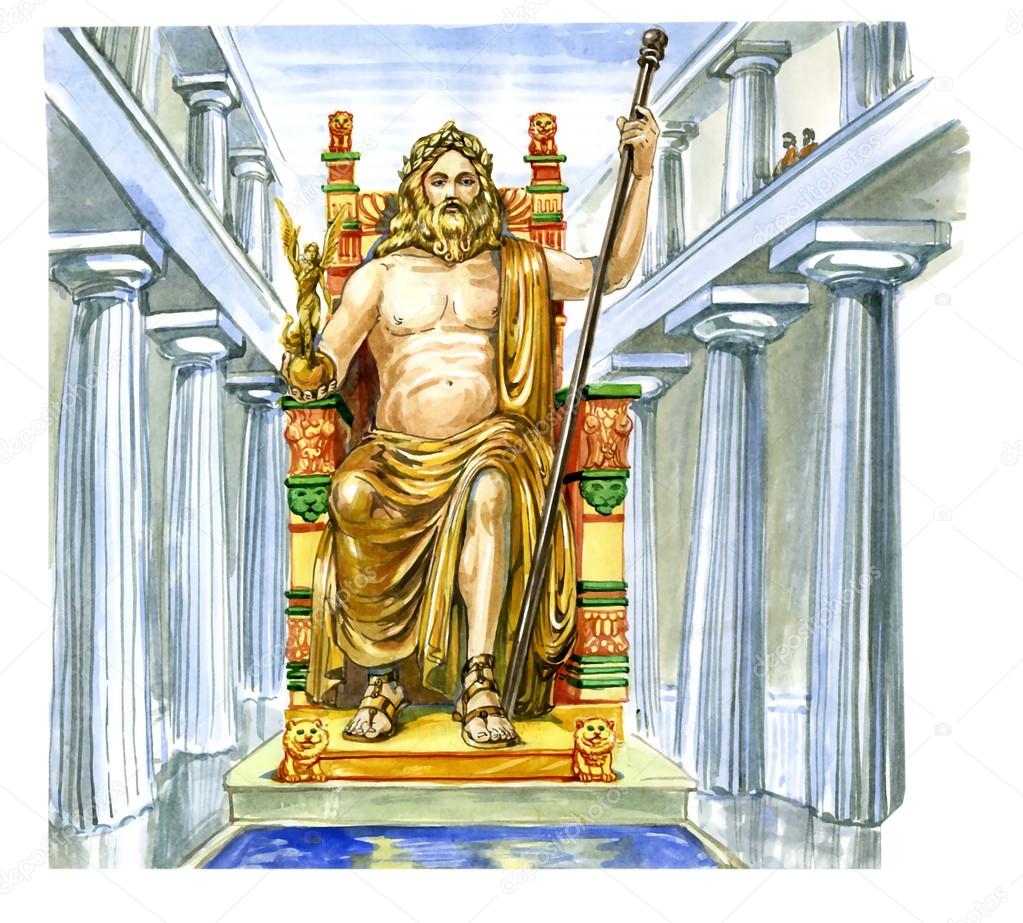 Statue of Zeus at Olympia — Stock Photo © Alexsseika #74823637 Statue of Zeus at Olympia — Stock Photo © Alexsseika #74823637