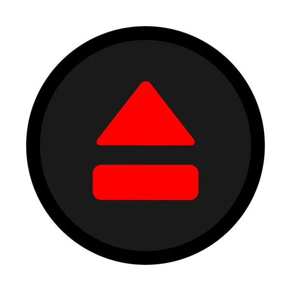 Black Red Eject Button Icon Vector — Stock Vector © Ilqarsm 54392087