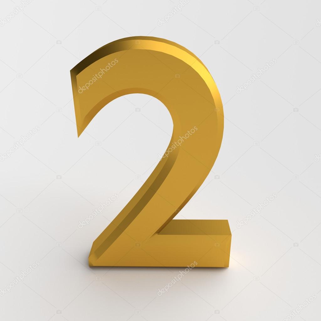3d number two Stock Photo by ©alexkalina 72863643