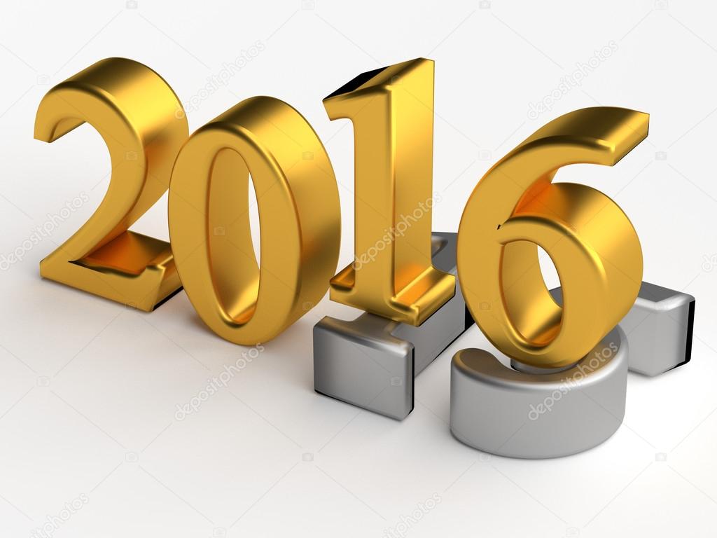 3d numbers. 2016 new year over 2015 — Stock Photo © alexkalina #79964944