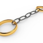 Connected wedding rings — Stock Photo © Geckly #2600265