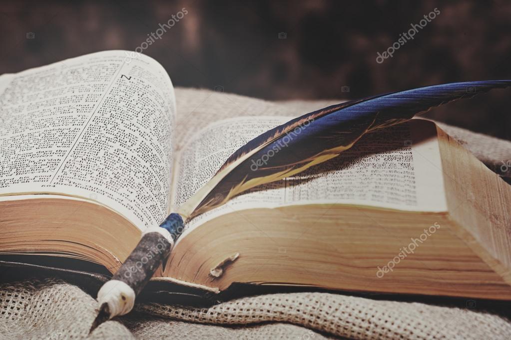 Opened Holy Bible — Stock Photo © tolokonov #110737802