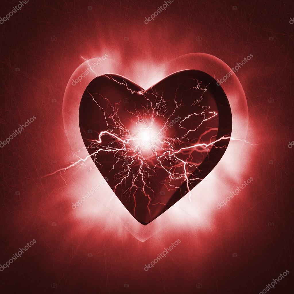 Glowing heart energy — Stock Photo © tolokonov #60974803