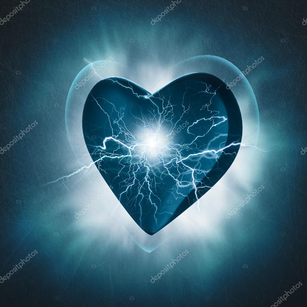 Glowing heart energy Stock Photo by ©tolokonov 60981983