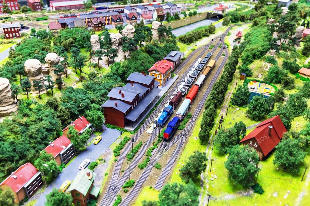 Toy railway layout Stock Photo by ©scanrail 59744815