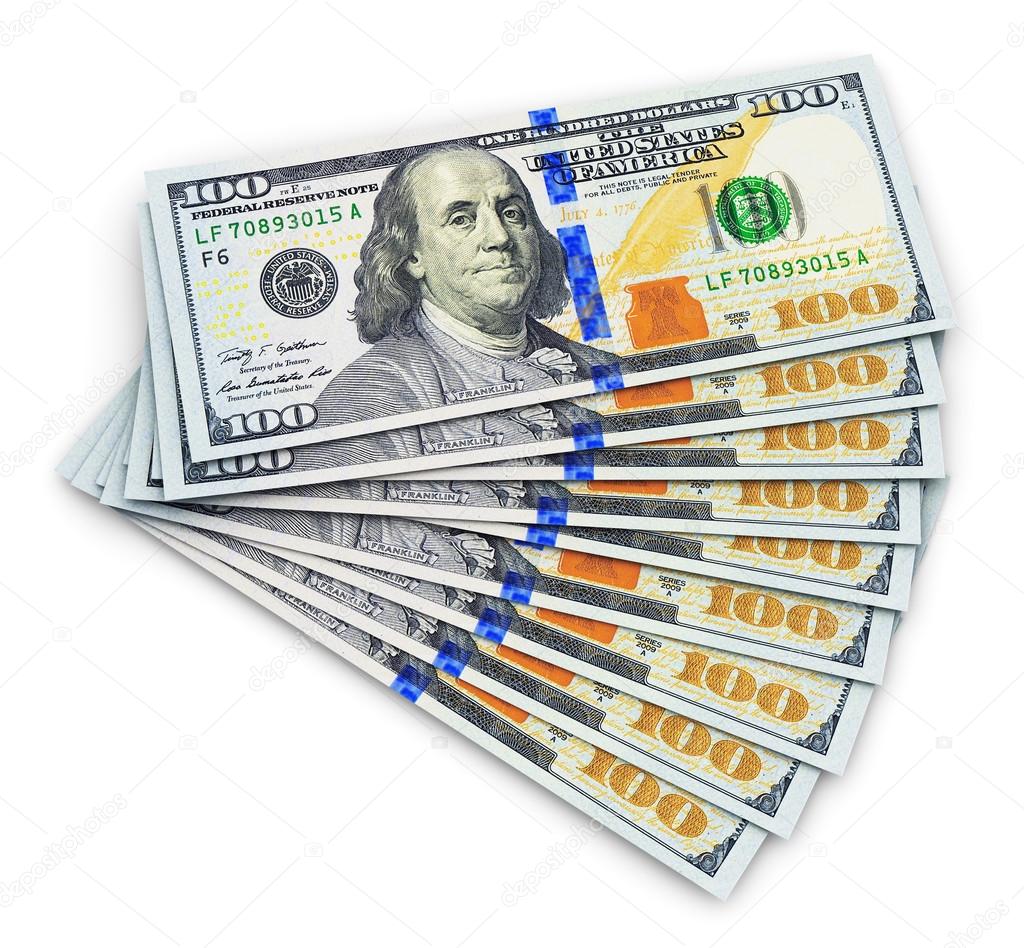 New 100 US dollar banknotes Stock Photo by ©scanrail 60888579