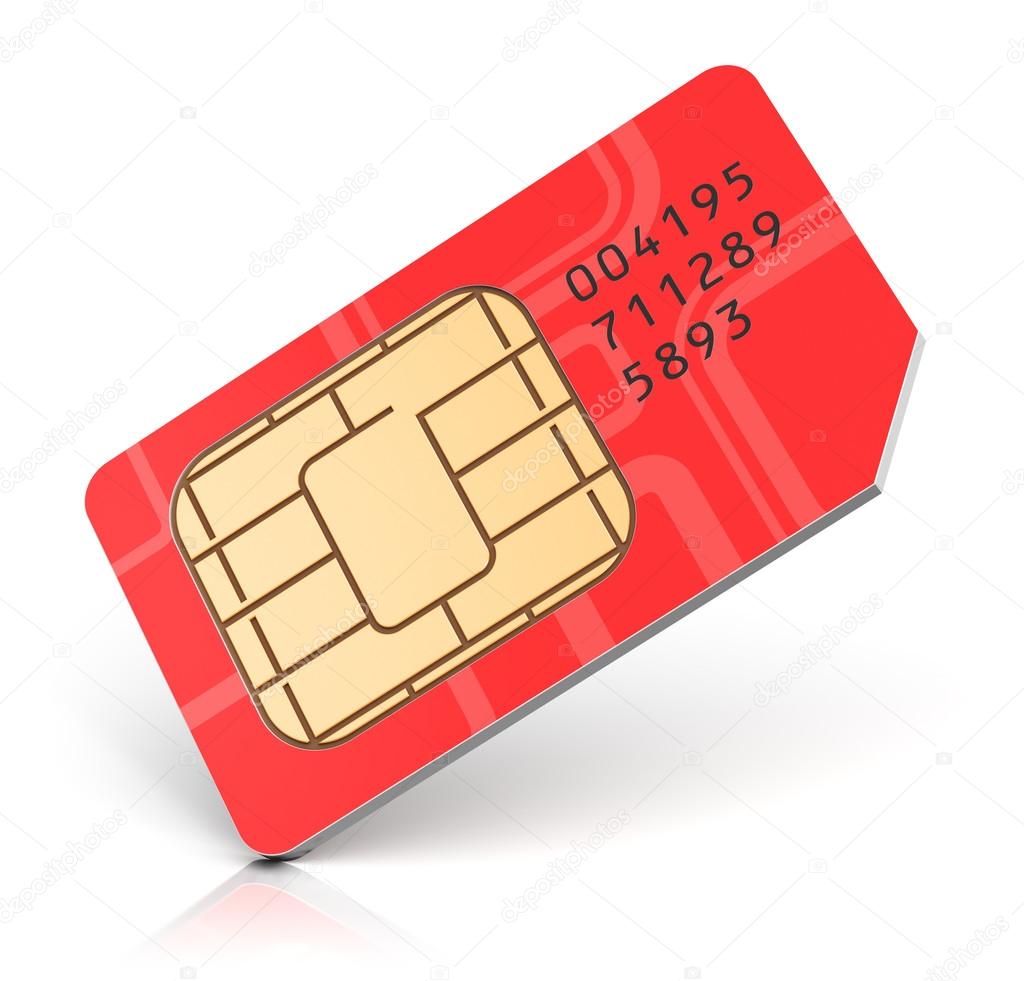 Red SIM card Stock Photo by ©scanrail 65524119