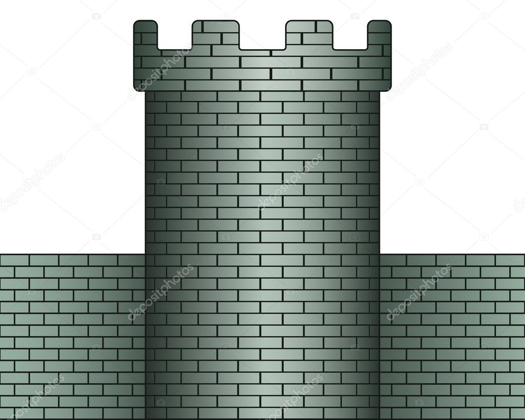Tower and wall icon Stock Vector by ©AlexanderZam 67187541