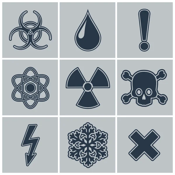 Warning symbols icons Vector Art Stock Images | Depositphotos