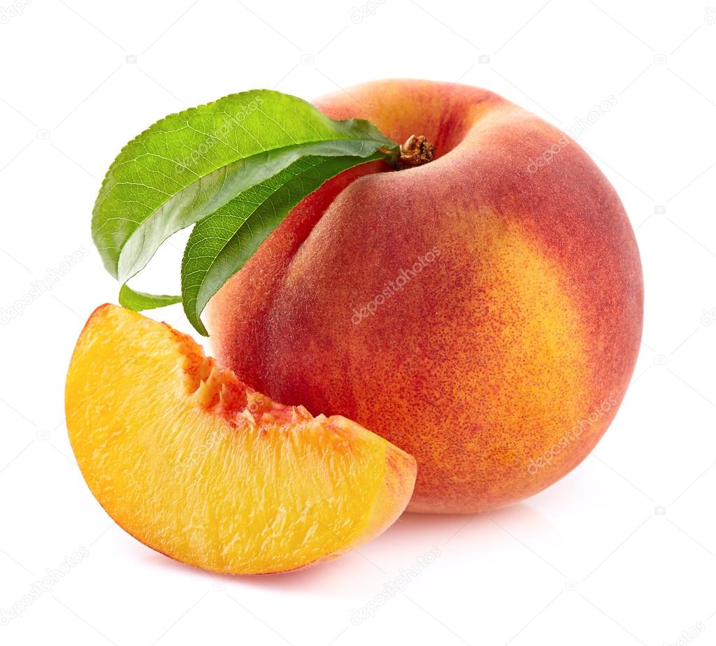 Peach with slice Stock Photo by ©Dionisvera 122744380