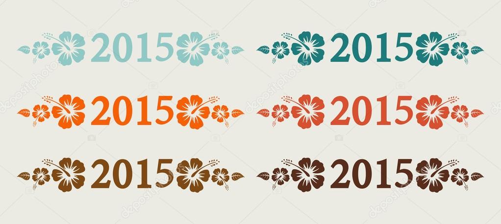 2015 text in retro colors — Stock Vector © Elisanth #59964371