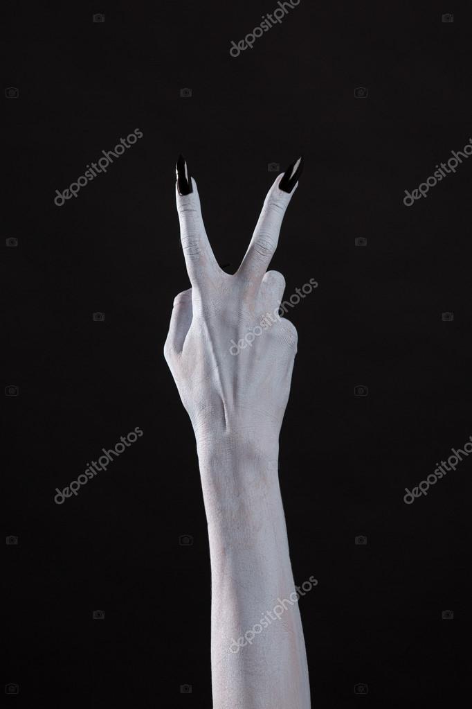 Monster hand showing victory sign Stock Photo by ©Elisanth 94964220
