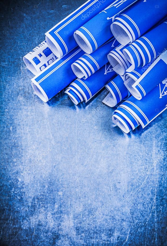 Blue engineering drawings Stock Photo by ©mihalec 103609182