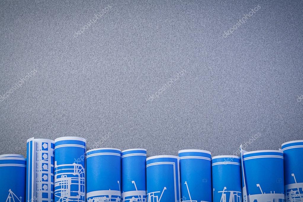 Set of blue blueprints — Stock Photo © mihalec #111122226