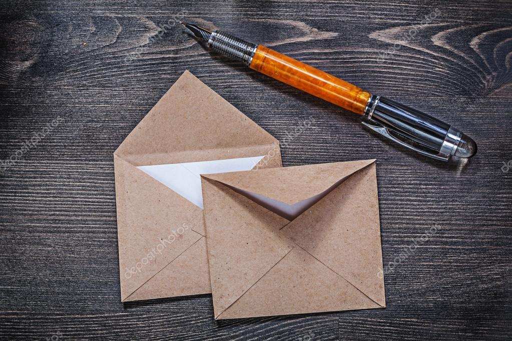 Collection of vintage post envelopes — Stock Photo © mihalec #120563396