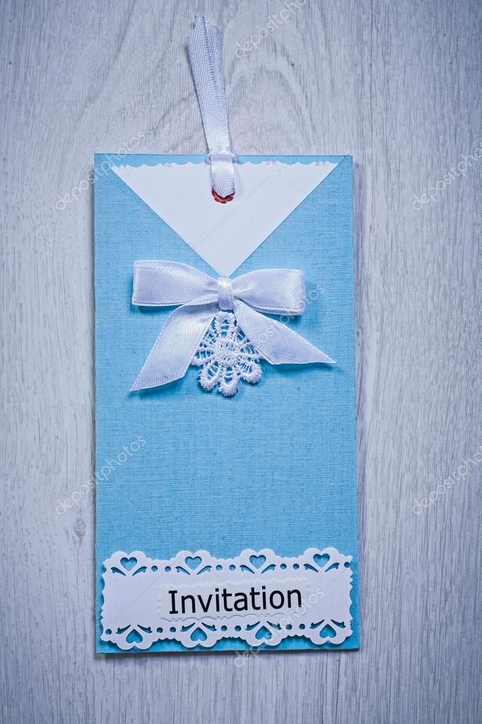 Blue invitation envelope — Stock Photo © mihalec #61177231