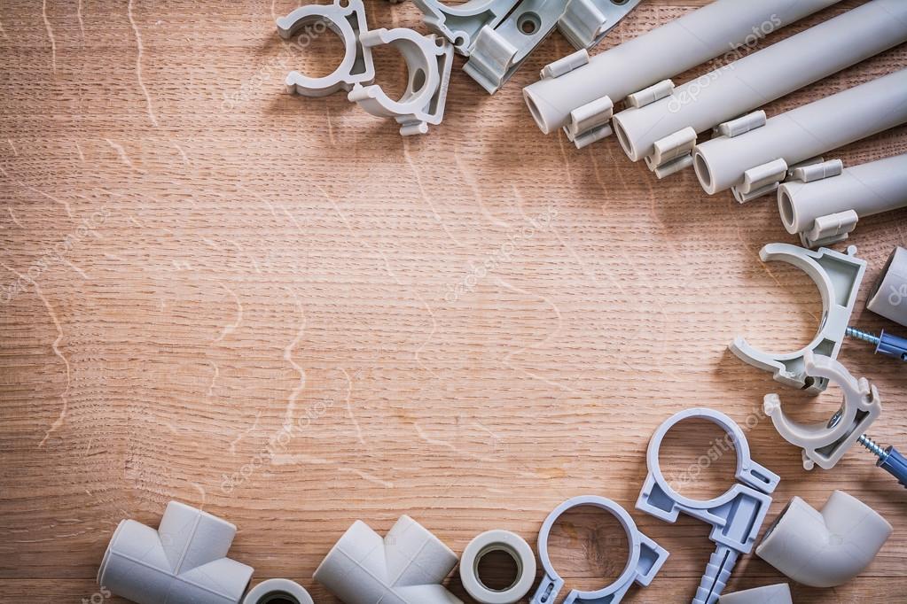 Polypropylene Fixators And Pipe With Clips — Stock Photo © mihalec ...