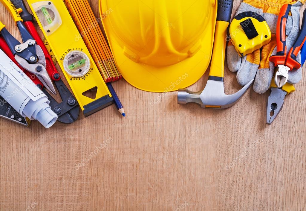 Composition of building tools Stock Photo by ©mihalec 73634013