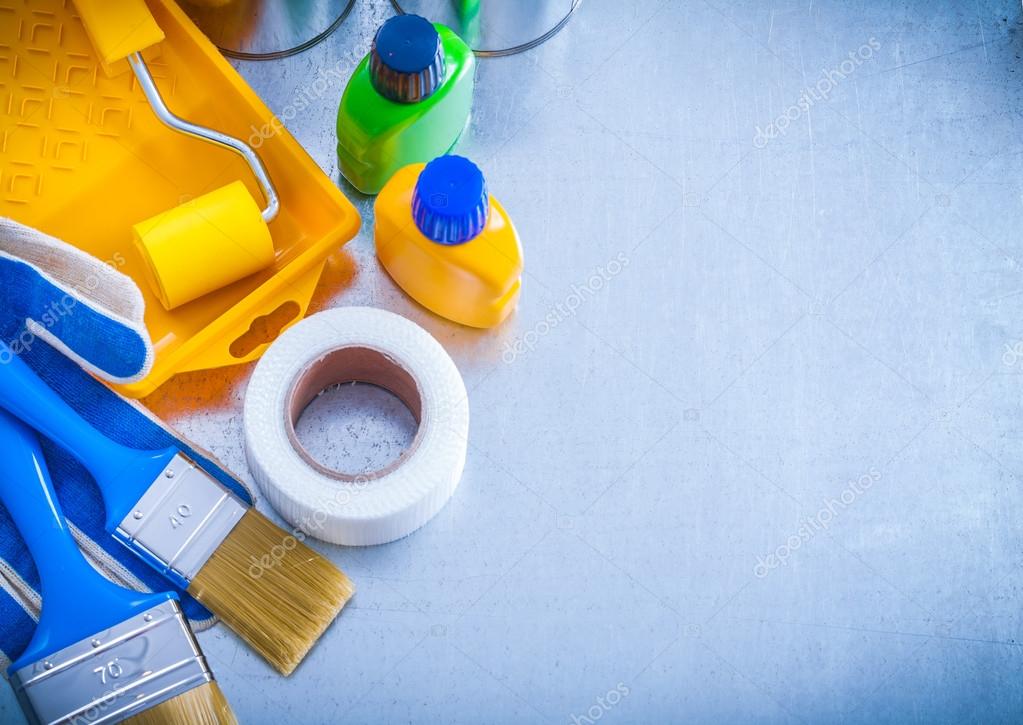 Composition of paint objects — Stock Photo © mihalec #76430221