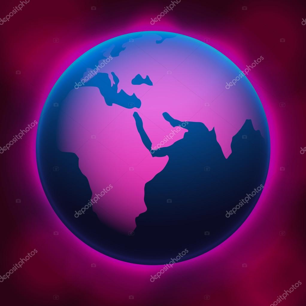 Pink And Blue Planets