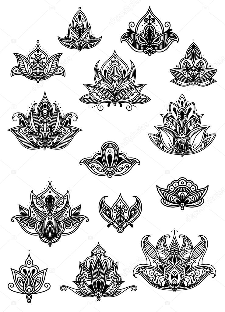 Flower Motifs Vector Images | Best Flower Site