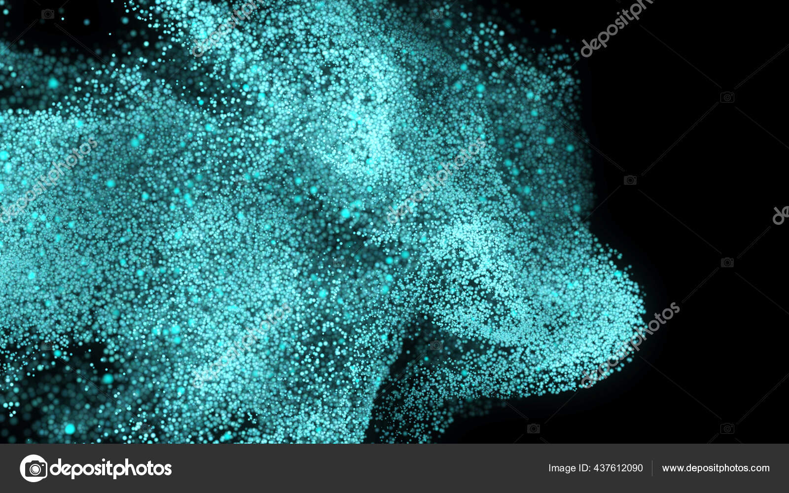 3D particles simulation forming an abstract composition Stock Photo by ...