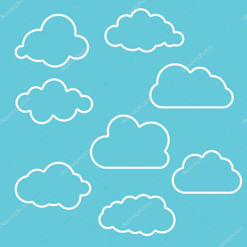 Linear clouds collection Stock Vector Image by ©sommersby #67349633