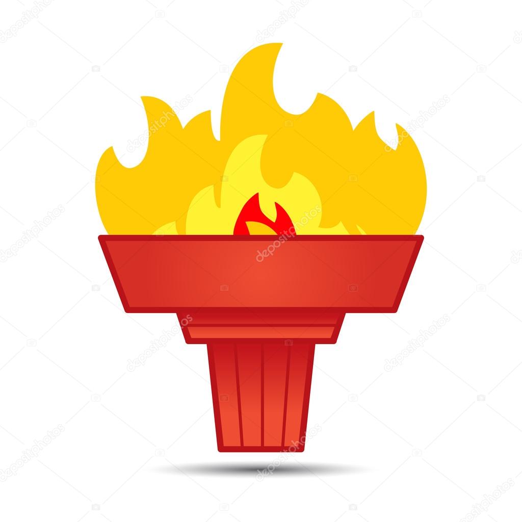Red torch with flame Stock Vector Image by ©sommersby #67351151