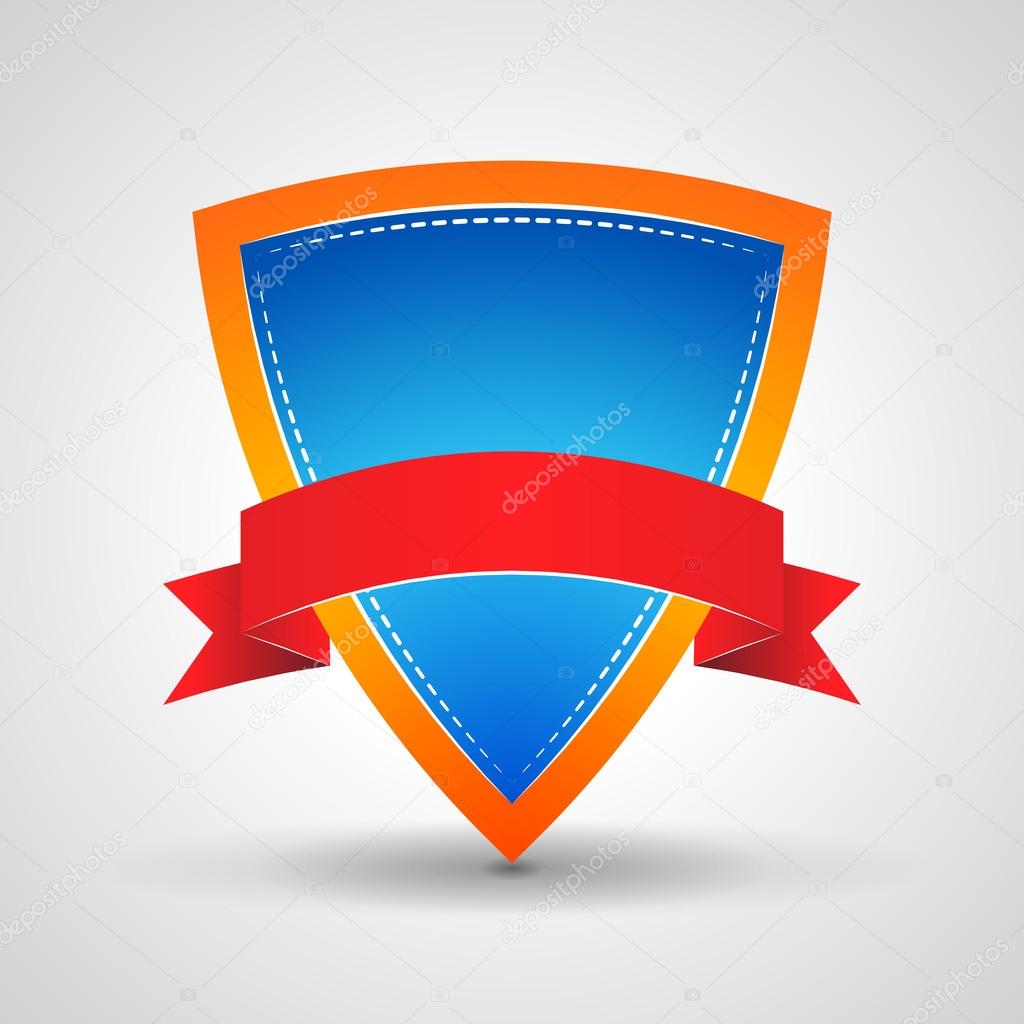 Shield with red ribbon Stock Vector by ©sommersby 67351703