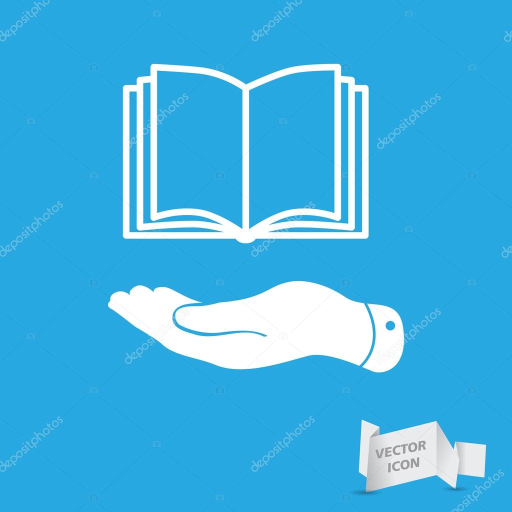 White hand giving the book Stock Vector Image by ©sommersby #71070553