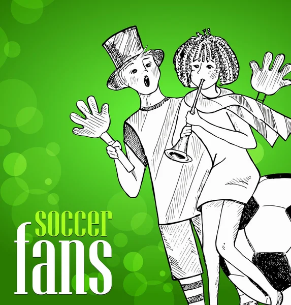 Brazilian Soccer fans — Stock Vector © mauromod #38477503