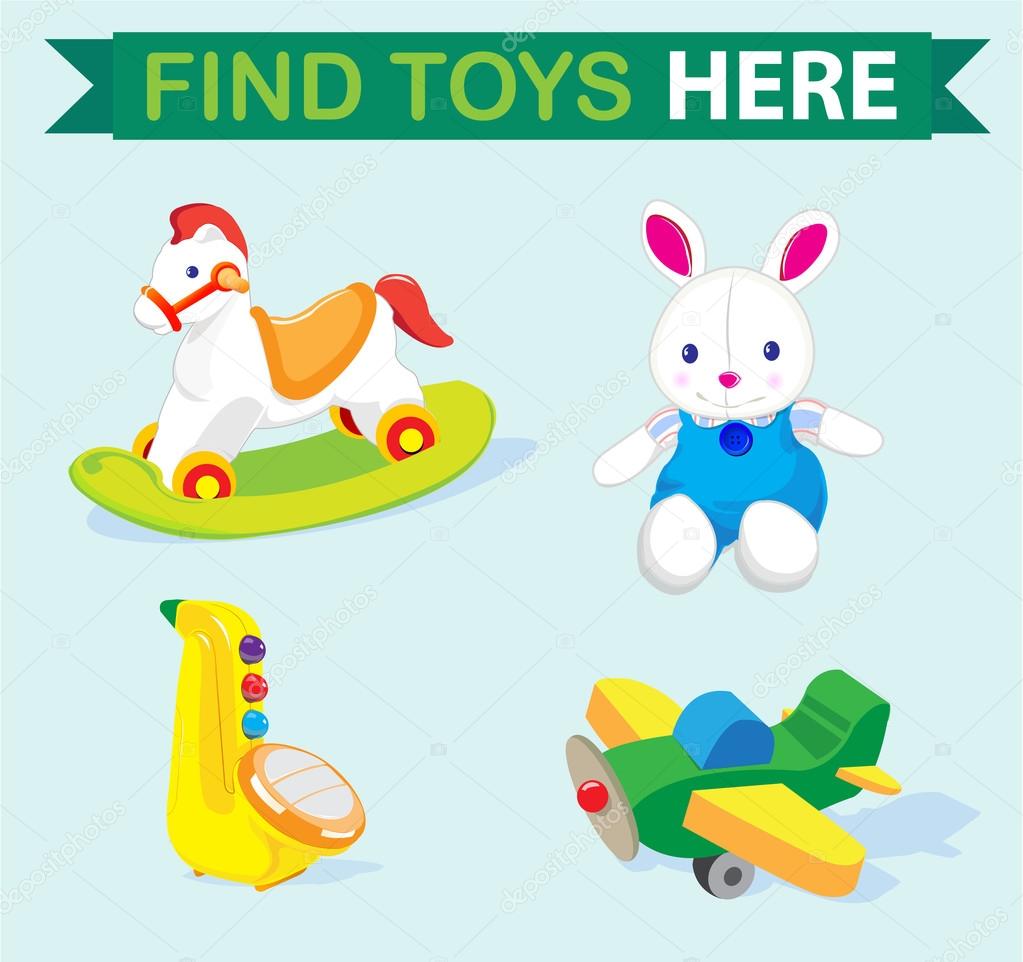 Set of cute toys Stock Illustration by ©kots_09 #67720165
