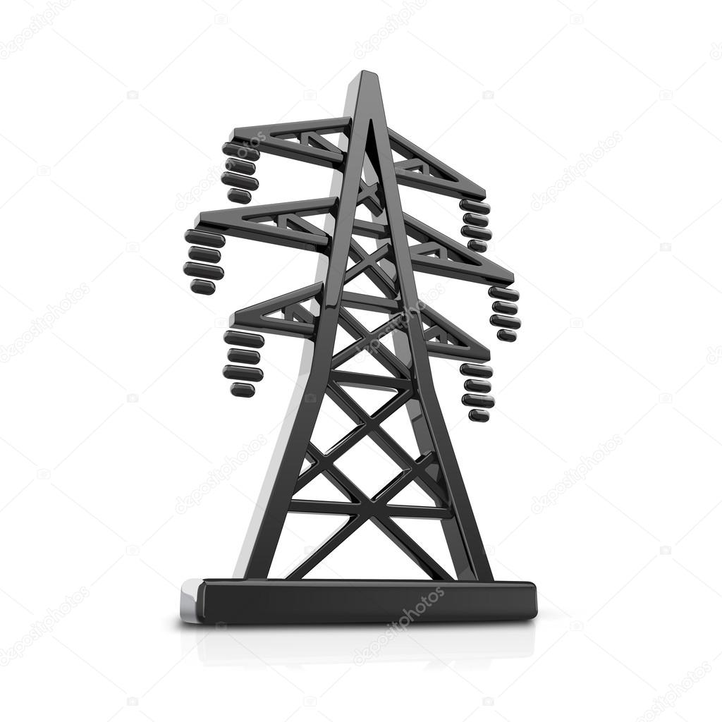 Electric line. Isolated on white background Stock Vector Image by ...