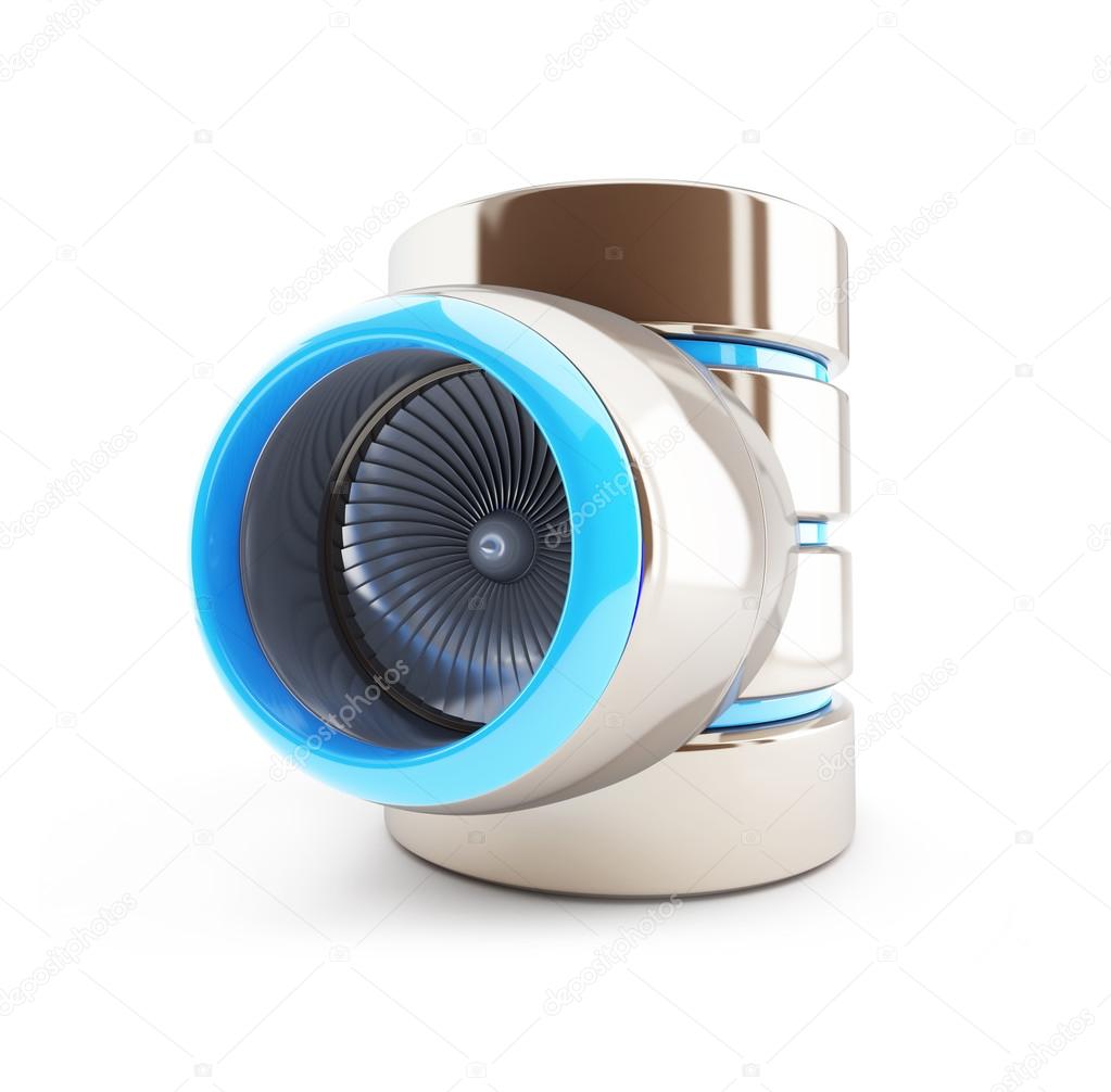 Fast database engine aircraft Stock Photo by ©3dfoto 95399888