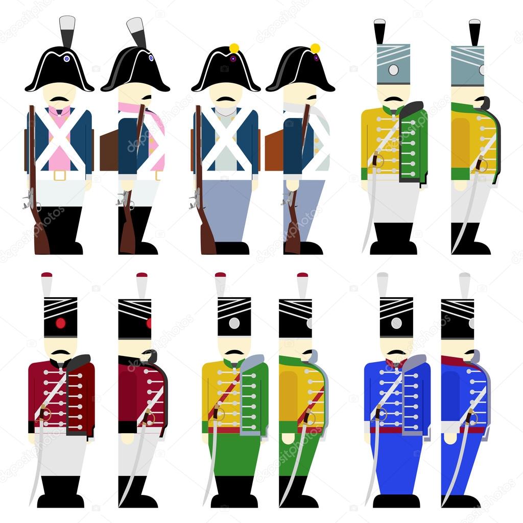 Ejército de uniformes militares Prusia en 1812-2 Vector de stock ... Ejército de uniformes militares Prusia en 1812-2 Vector de stock ...