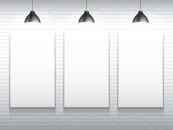 Tres plantillas de p ster blanco en blanco 2024