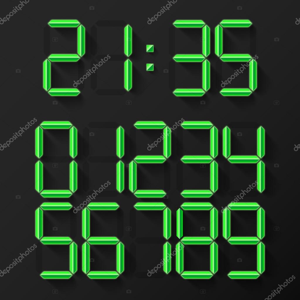Números de reloj digital Vector de stock por ©timurock 79901098