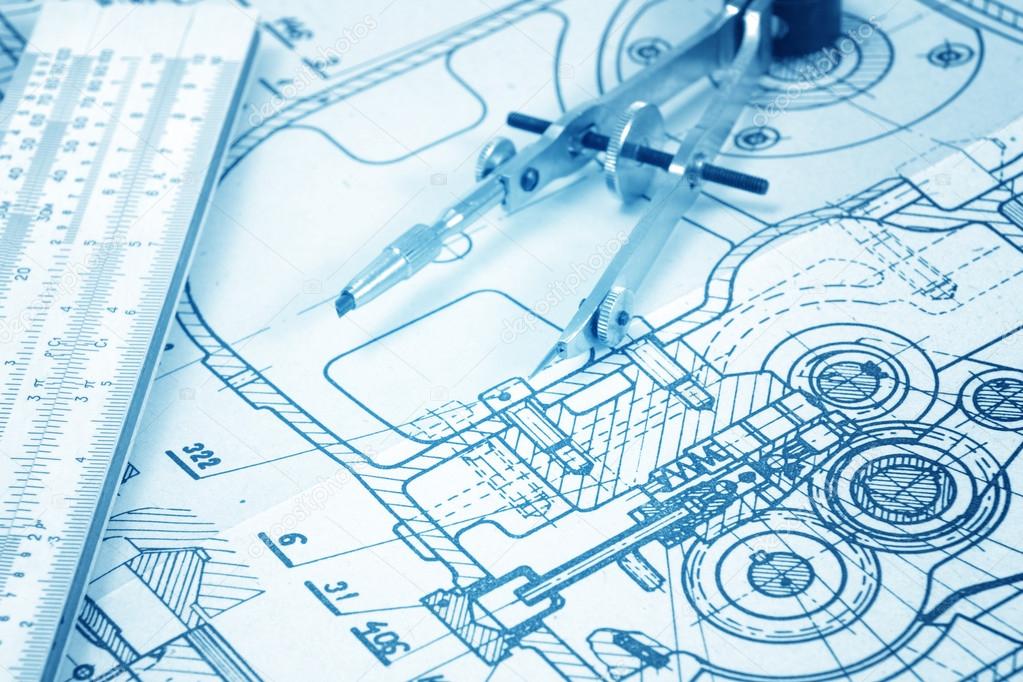 Industrial drawing — Stock Photo © scorpp #55490651