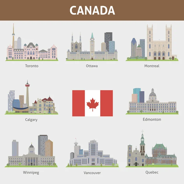 Cities of canada Vector Art Stock Images | Depositphotos